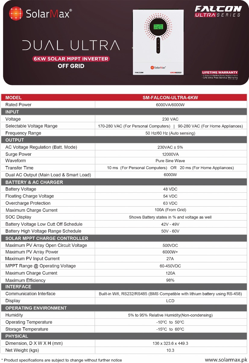 SolarMax Inverter FALCON ULTRA 6KW | SolarMax